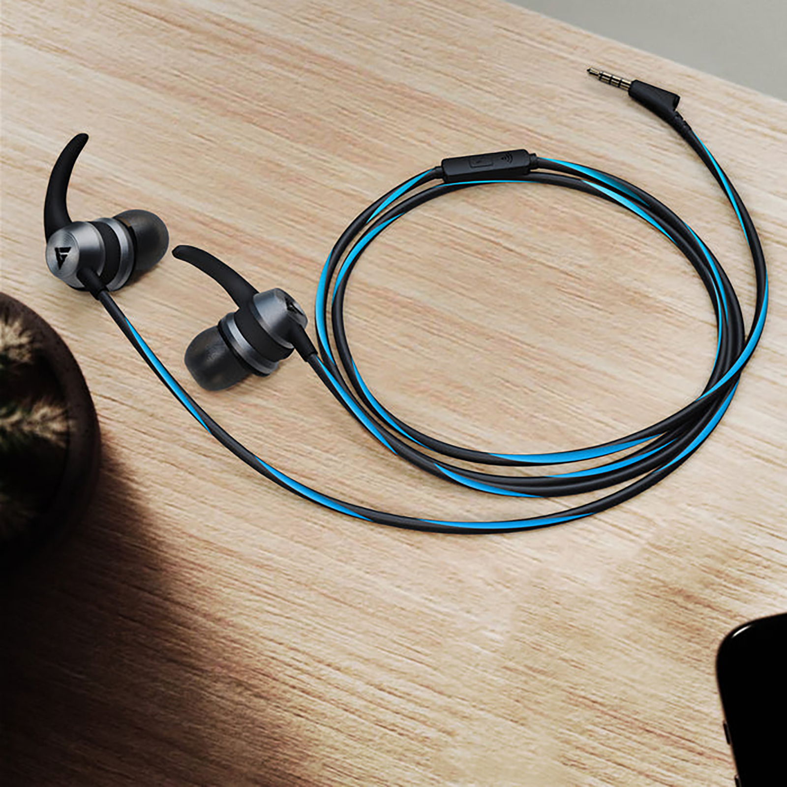 Buy Boult Audio BassBuds X1 BA RD X1 Wired Earphone with Mic In Ear Blue Online Croma